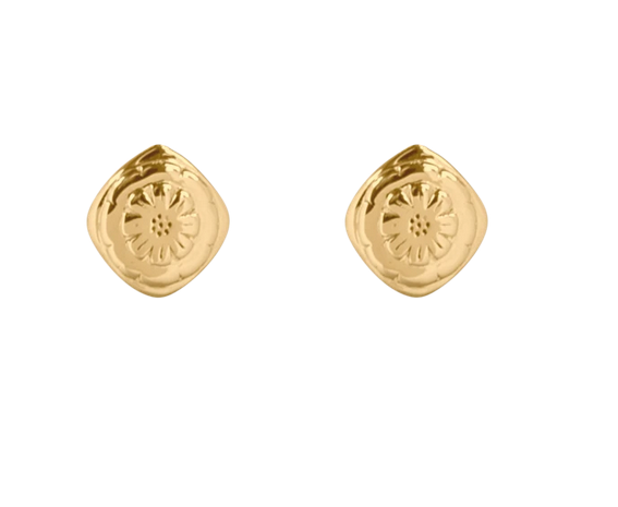 Boh Runga Mini Marigold Stud Earrings in 14ct Gold Plated